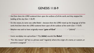 Tower of Babel (Genesis 11:1-9) Bible Study | PDF