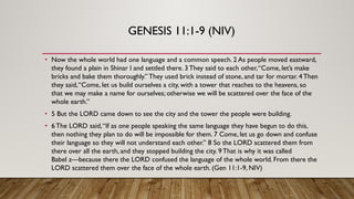 Tower of Babel (Genesis 11:1-9) Bible Study | PDF