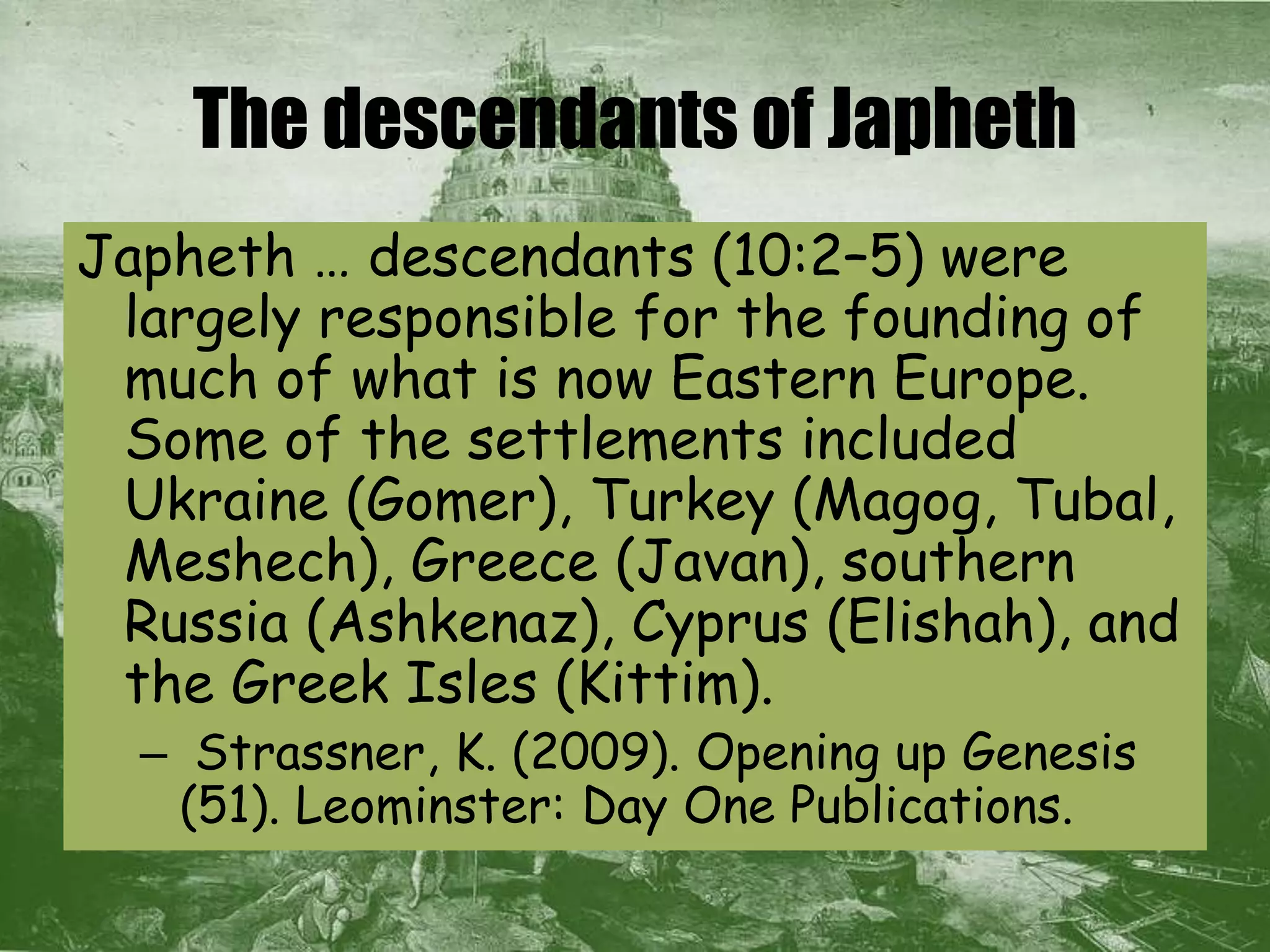 God Disperses the Proud: The Tower of Babel - Genesis 11:1-9 | PPT
