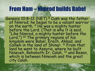 God Disperses the Proud: The Tower of Babel - Genesis 11:1-9 | PPT