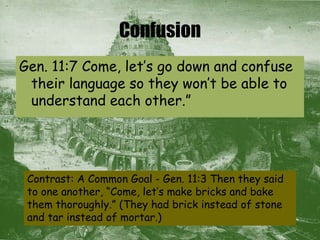 God Disperses the Proud: The Tower of Babel - Genesis 11:1-9 | PPTX