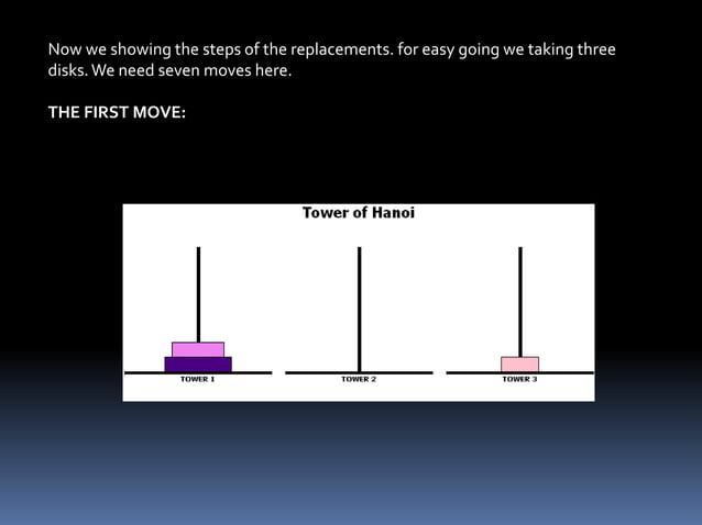 Tower of hanoi | PPTX | Programming Languages | Computing