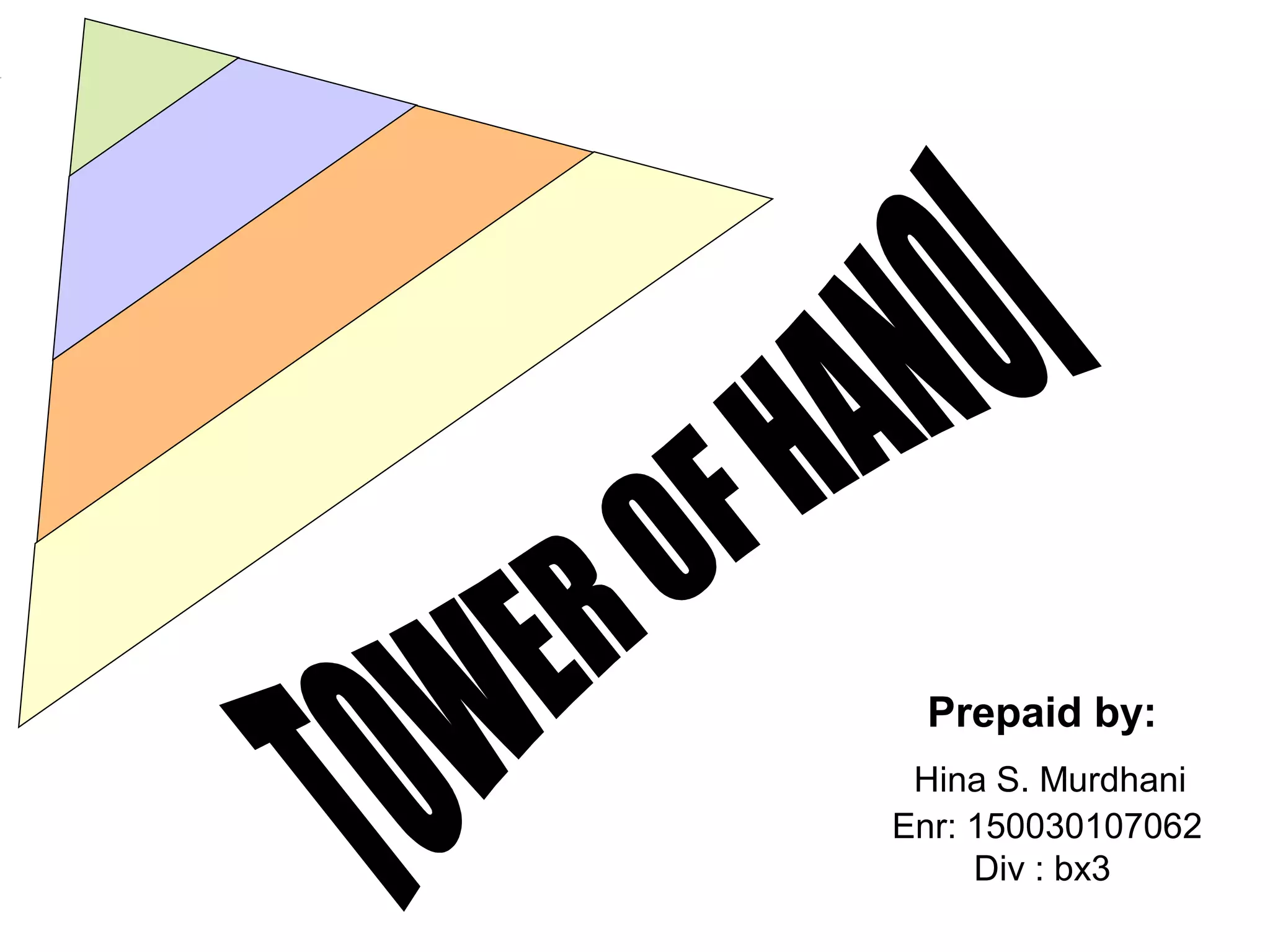 Tower of hanoi | PPT