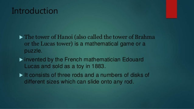 Tower of Hanoi presentation | PPTX