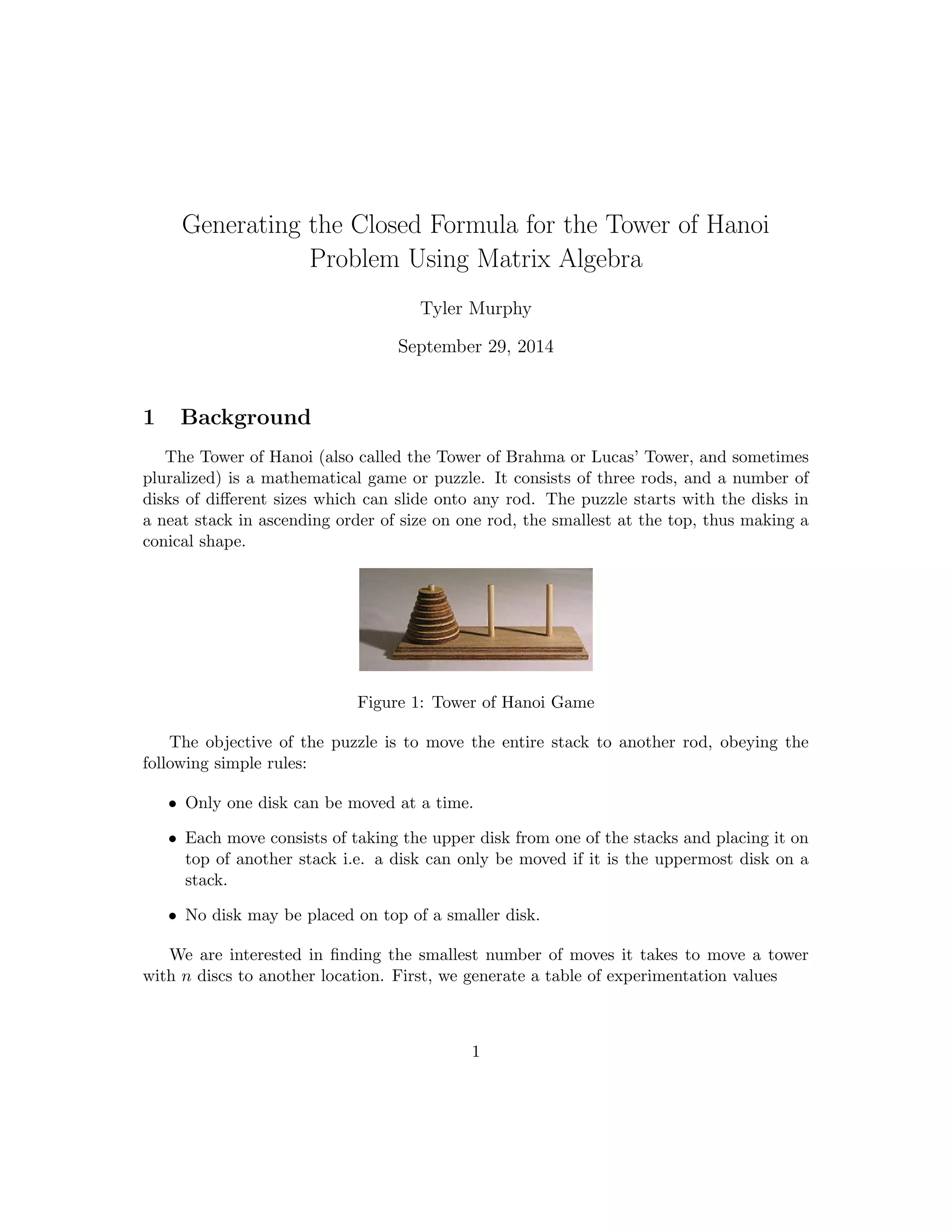 Tower of hanoi problem | PDF | Free Download