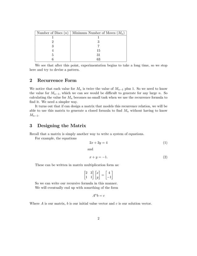 Tower of hanoi problem | PDF