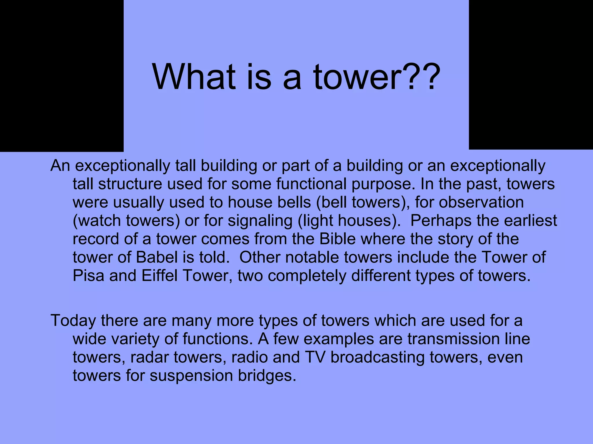 How to Build a Tower | PPT