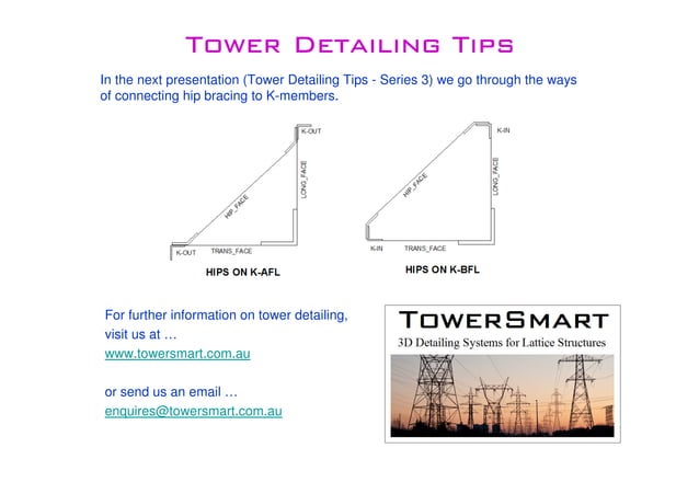 Tower smart tower_detailing_tips_series_2 | PPT
