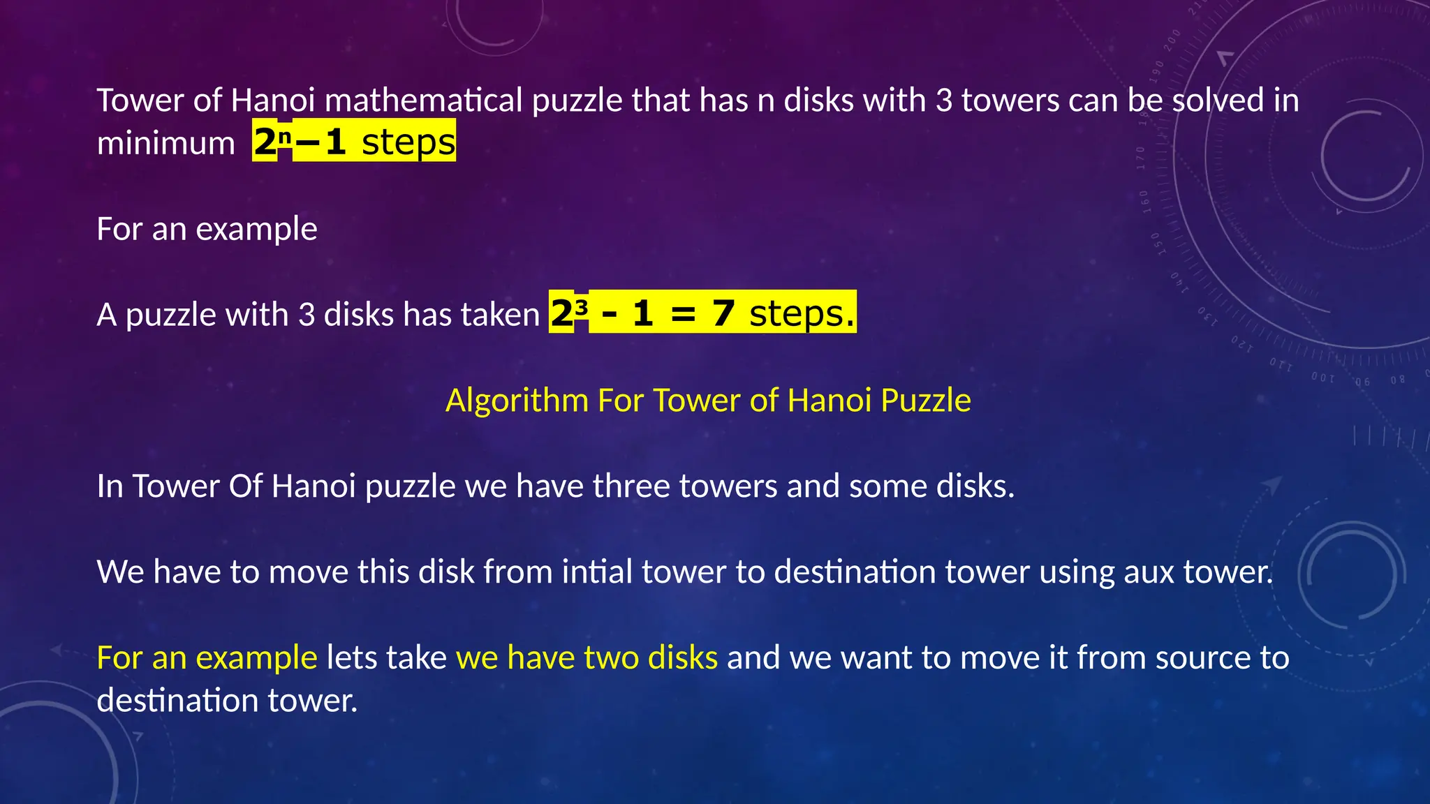 TOWERS OF HANOI_problemsolutionandexplanationwithalgorithm.pptx