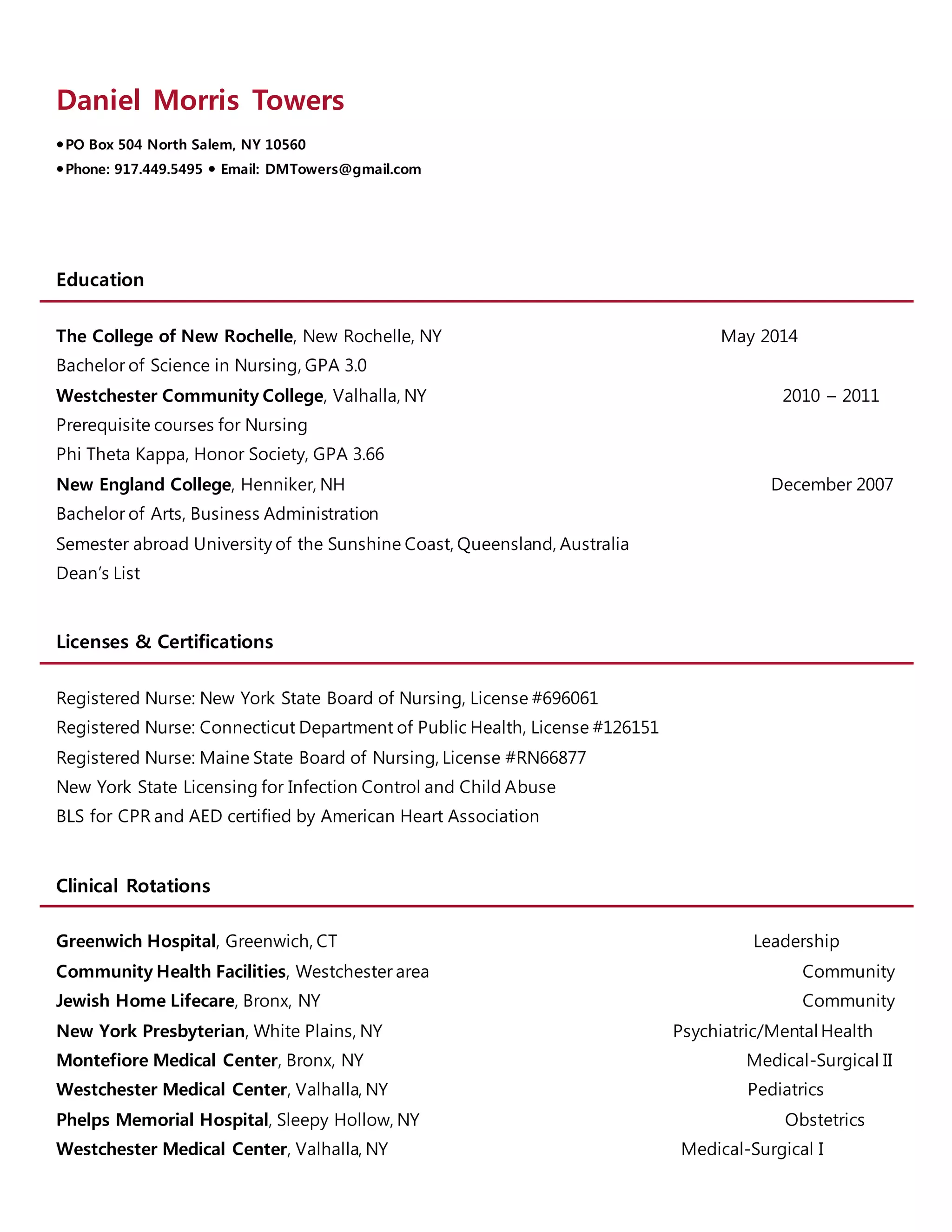 Towers resume 2015 Linkedin | DOCX