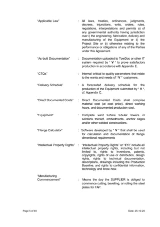 Tower Supply Agreement (Purchase this doc, Text: 08118887270 (Whatsapp ...