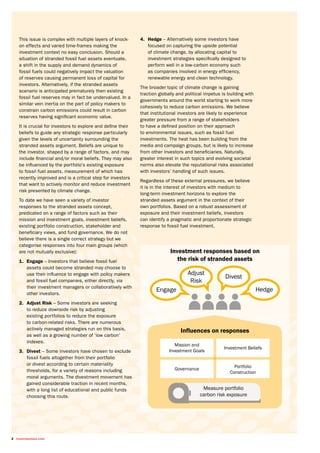 Towers Watson Fossil Fuels Study | PDF | Stocks and Bonds | Personal Investing