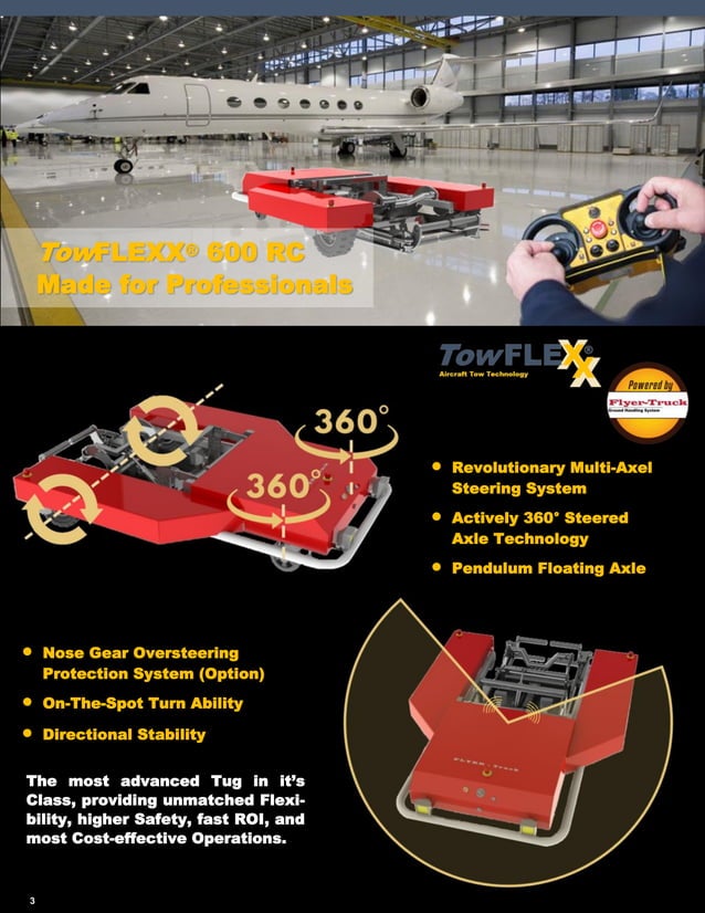 TowFLEXX® 600 RC Towbarless Electric Tug for Aircraft up to 132,000 lbs ...