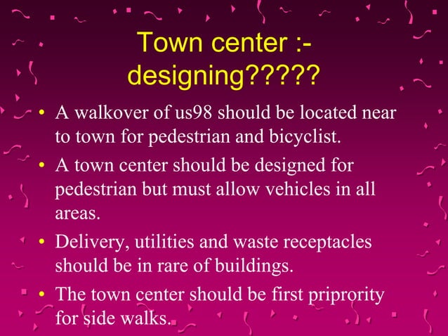 Town center plan | PPT