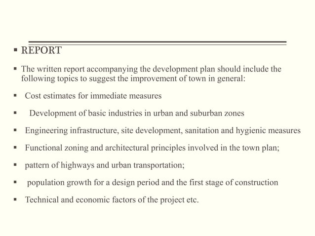Town development plan | PPT