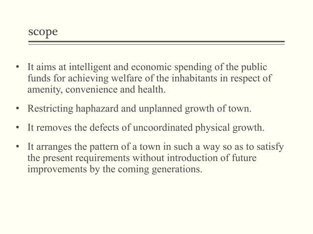 Town development plan | PPT