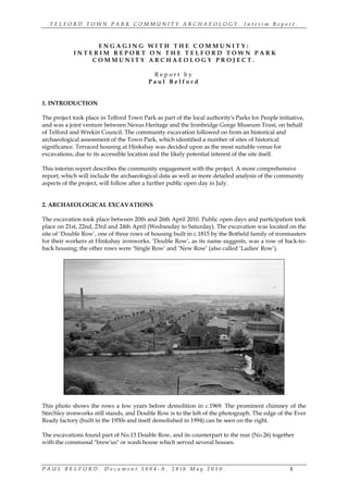 Telford Town Park interim report | PDF