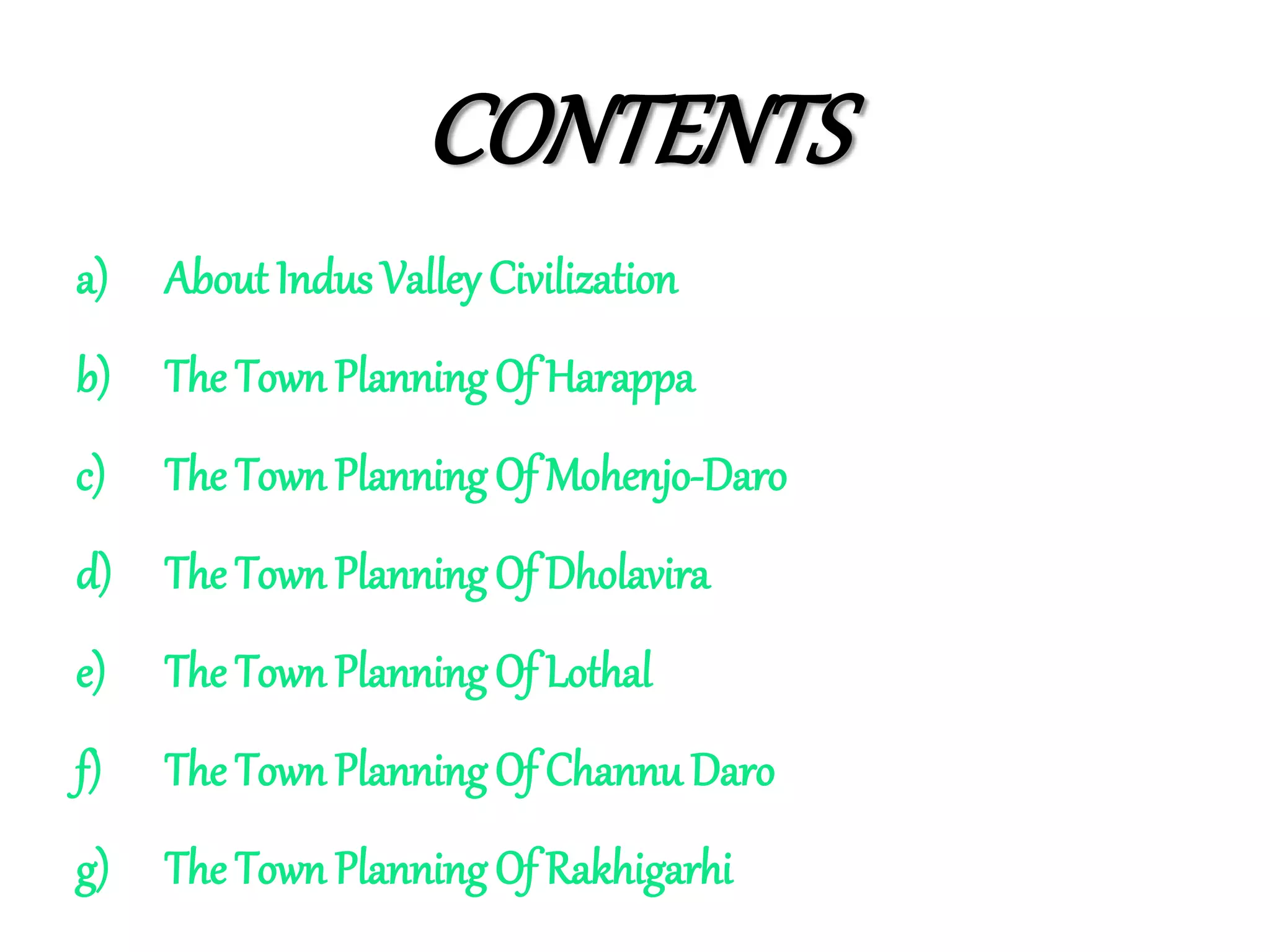 Indus Valley Civilization - Town Planning | PPTX