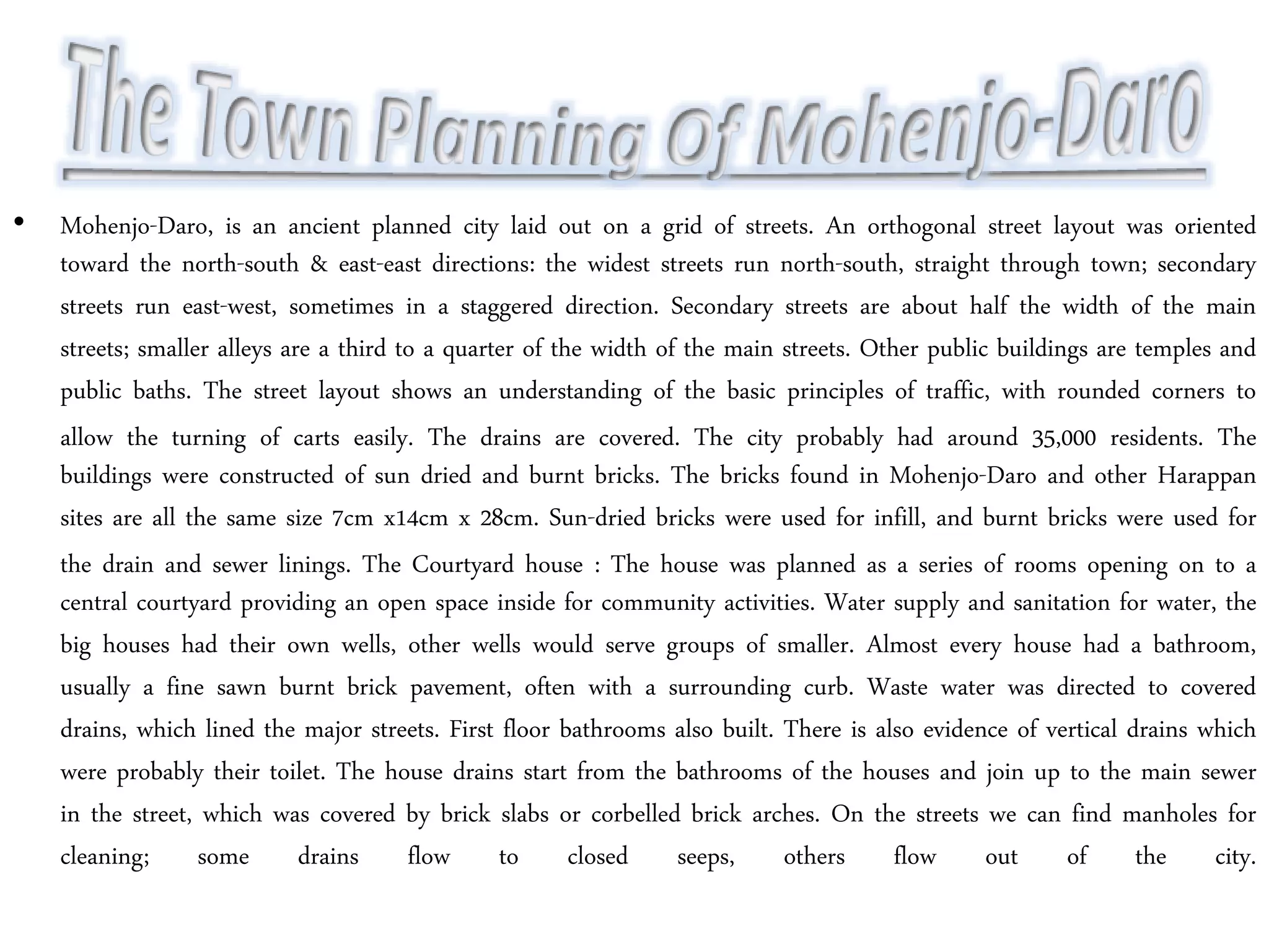 Indus Valley Civilization - Town Planning | PPTX