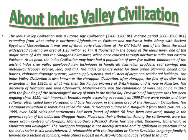 Indus Valley Civilization - Town Planning | PPTX | Historic Site and ...