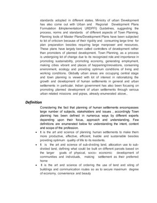 Town planning - A Tool to Promote Holistic Development of Human ...