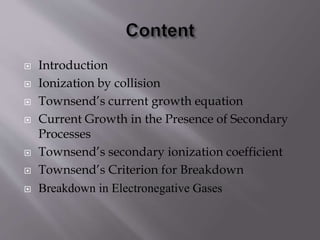 Townsend ’s theory | PPTX