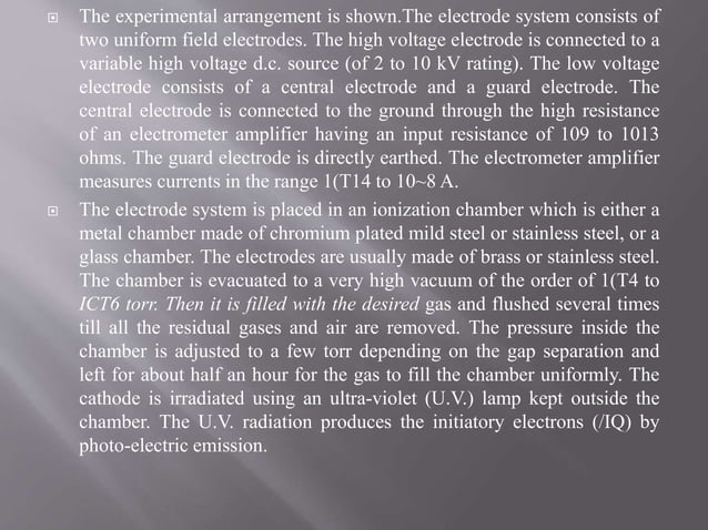 Townsend ’s theory | PPTX | Chemistry | Science