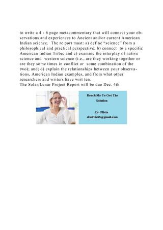 to write a 4 - 6 page metacommentary that will connect your ob- se.docx