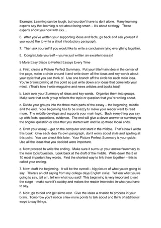 To write the perfect essay in 9 easy steps | DOCX