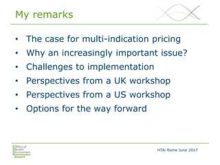 Multi-indication Pricing: Do we want it? Can we Personalize it? | PPT