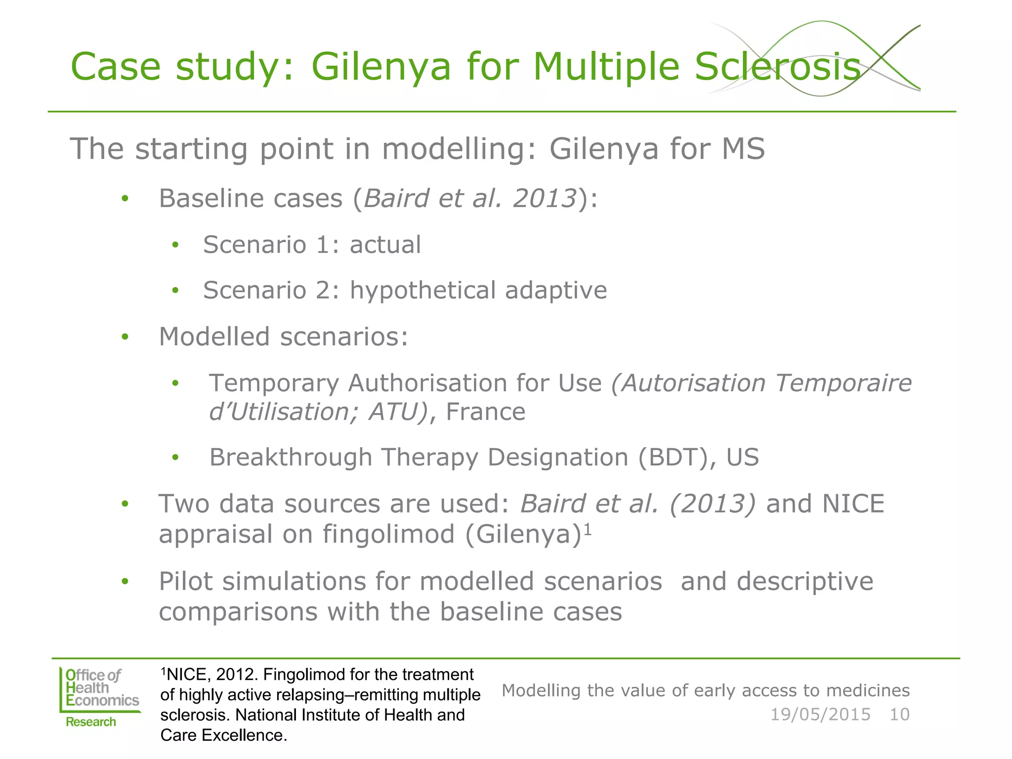 Adrian Towse Presentation - Modelling value of early access, 19 May 2015 | PDF
