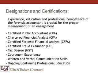 Forensic Accounting Topics and Issues | PPTX