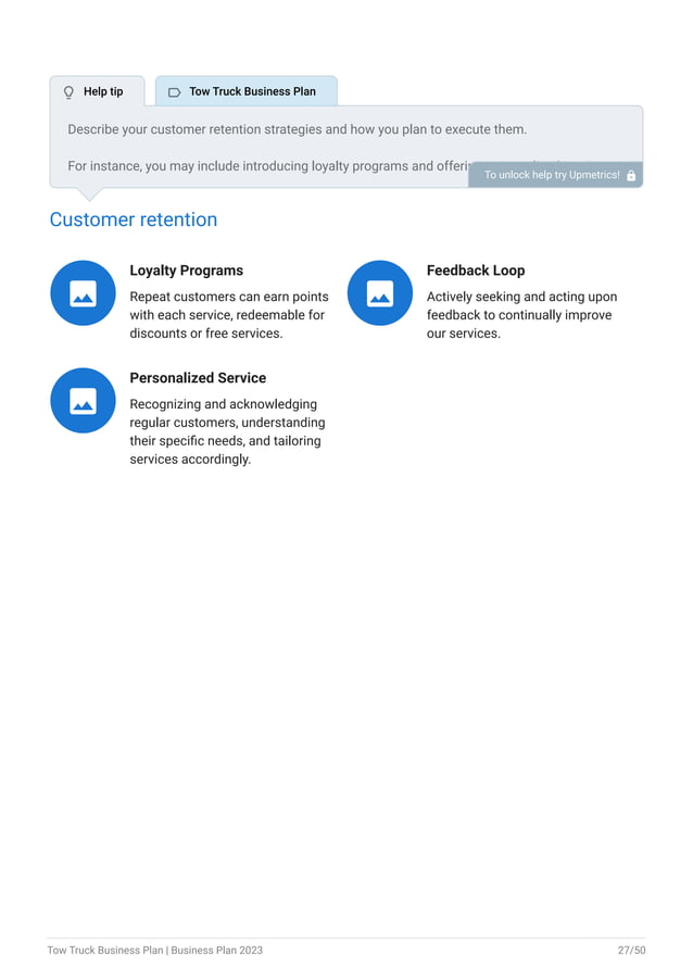 Tow Truck Business Plan Example | Upmetrics | PDF