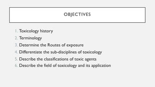 Introduction to Toxicology, History, Branches | PDF