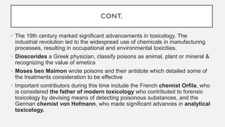 Introduction to Toxicology, History, Branches | PDF