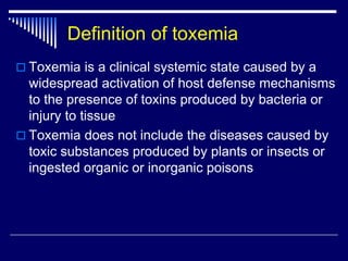 Toxemia and endotoxemia | PDF
