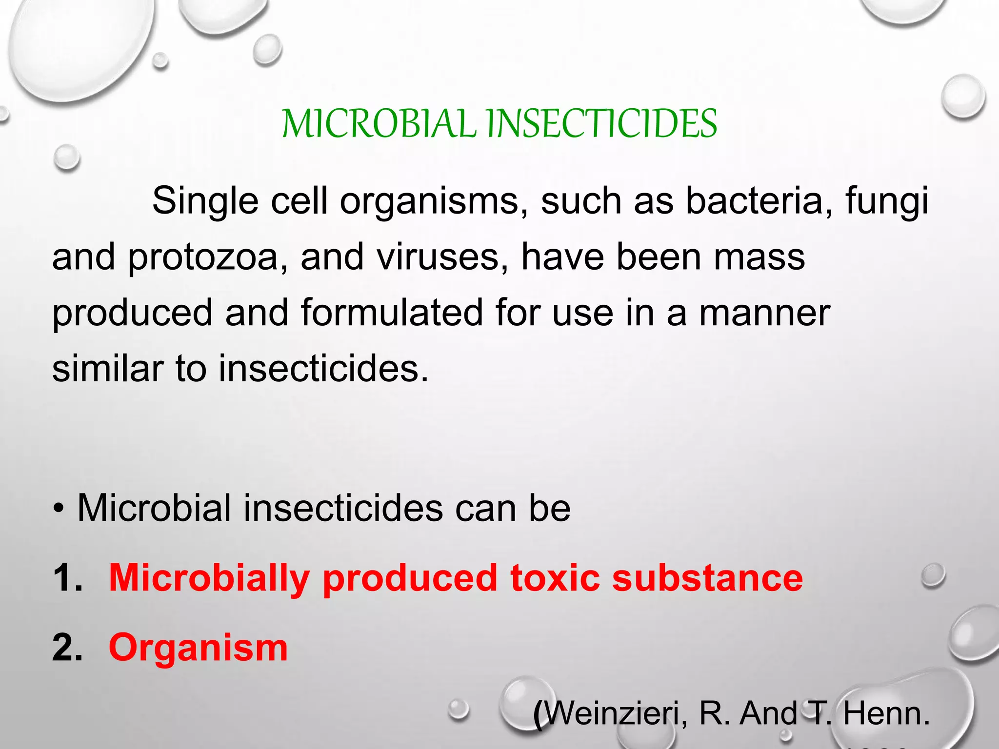 microbial insecticides | PPTX