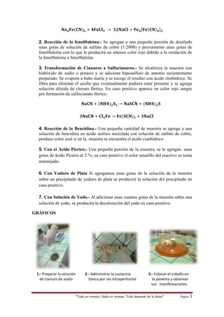 INTOXICACION POR CIANURO | DOCX