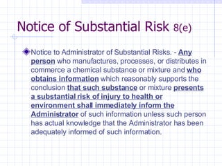 Toxic Substances Control Act Awareness | PPT