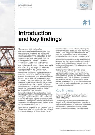 Toxic Threads: Polluting Paradise | PDF | Environmental Services Industry | Industries