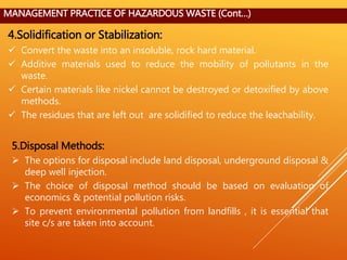 Toxic and hazardous elements and their sustainable management | PPT