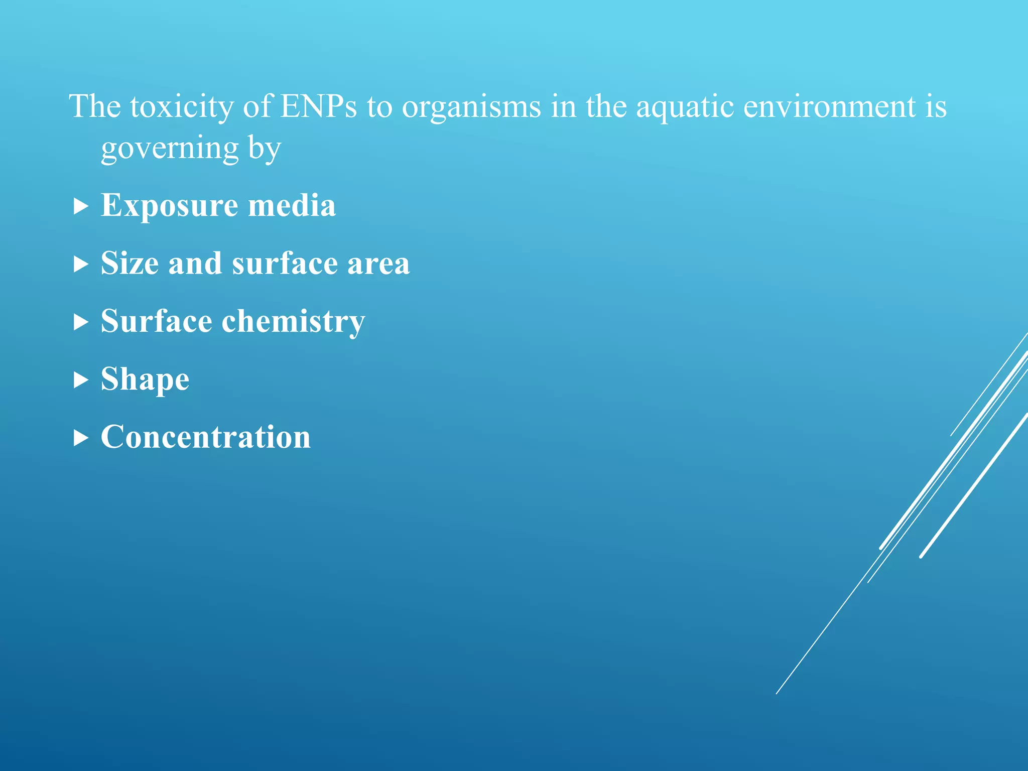 Toxic effect of nanoparticles on aquatic organisms | PPT