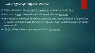 Toxic effect of sulphur dioxide | PDF