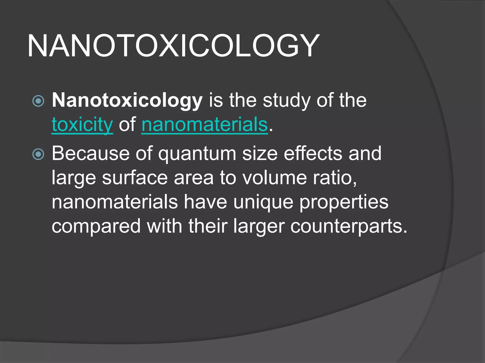 Toxic effects of nanomaterials ppt | PPTX
