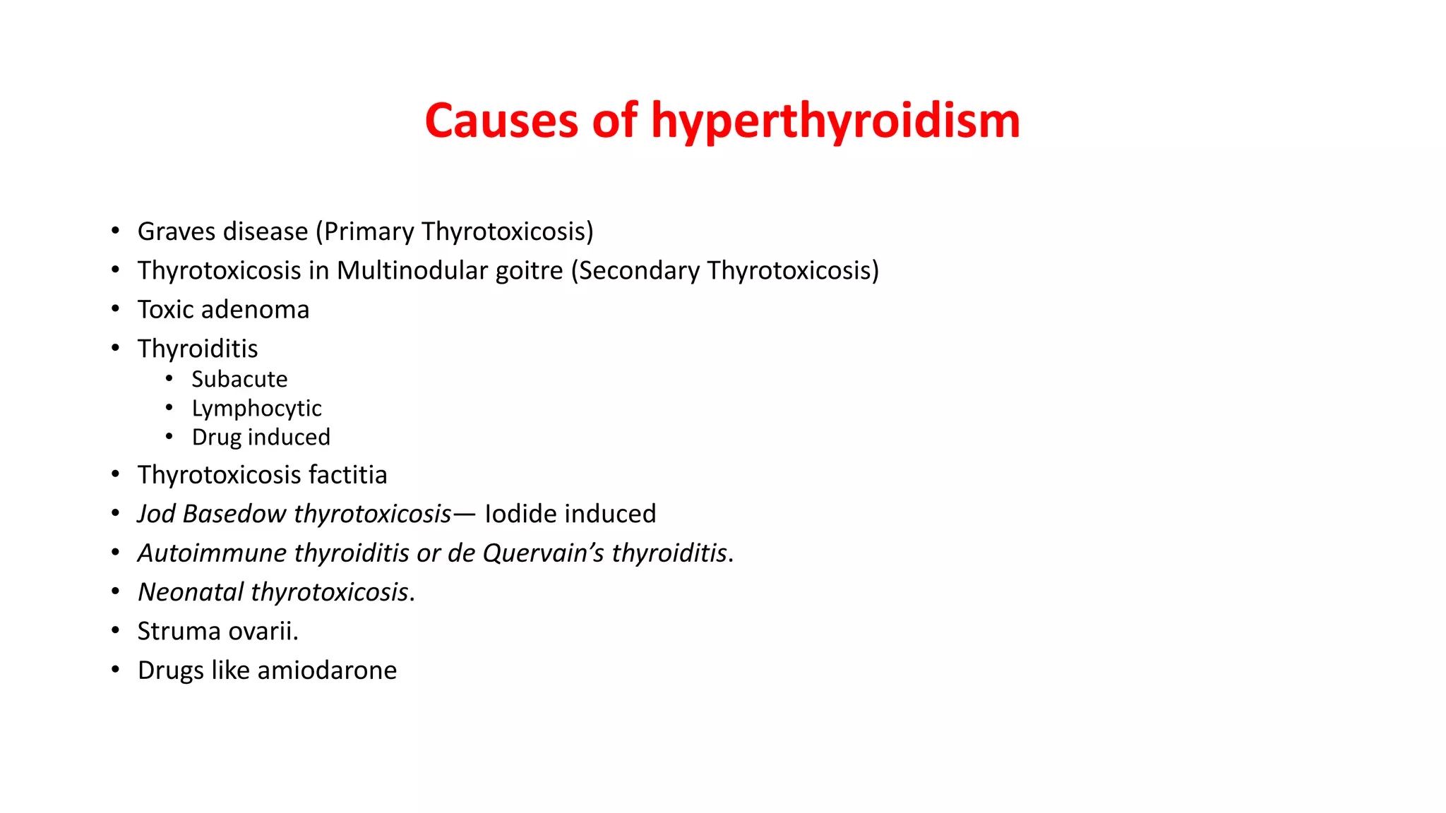 Thyrotoxicosis | PPTX