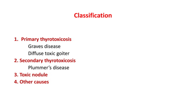 Thyrotoxicosis | PPTX