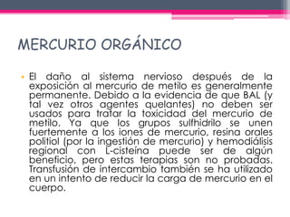 Toxicidad del mercurio, las consecuencias de estar expuesto | PPTX