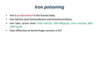 Toxicities and manag. of poisonings (heavy metals) | PPTX