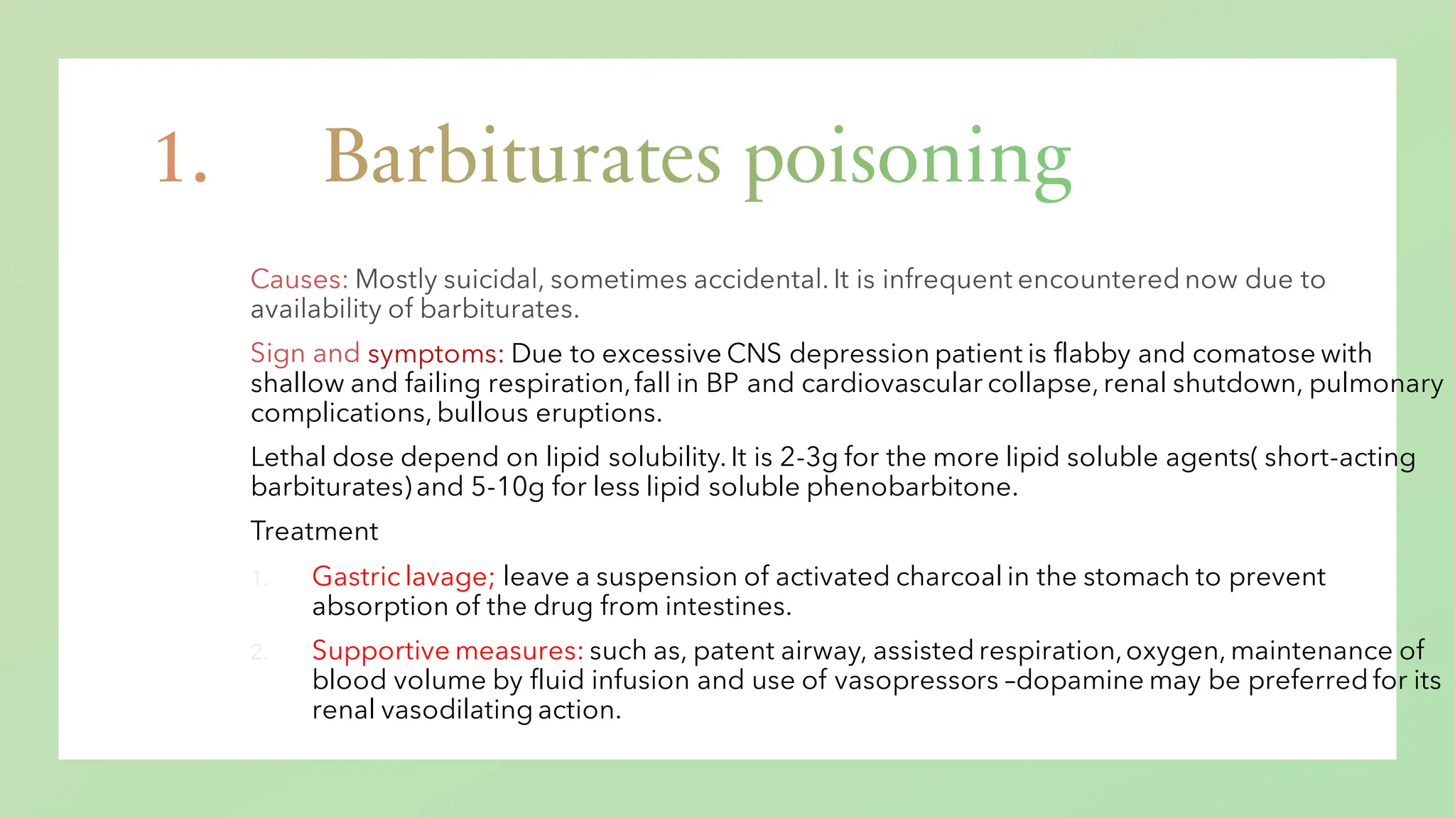 General Principles of treatment of Poisoning | PDF