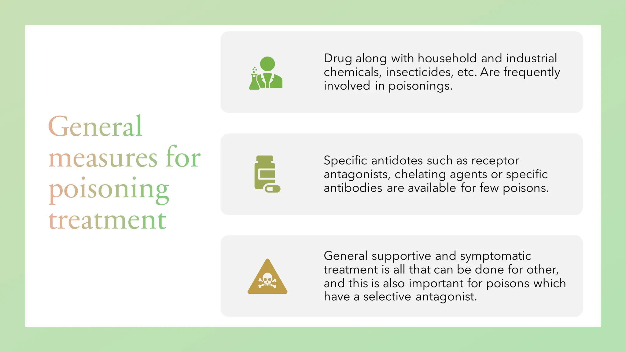 General Principles of treatment of Poisoning | PDF